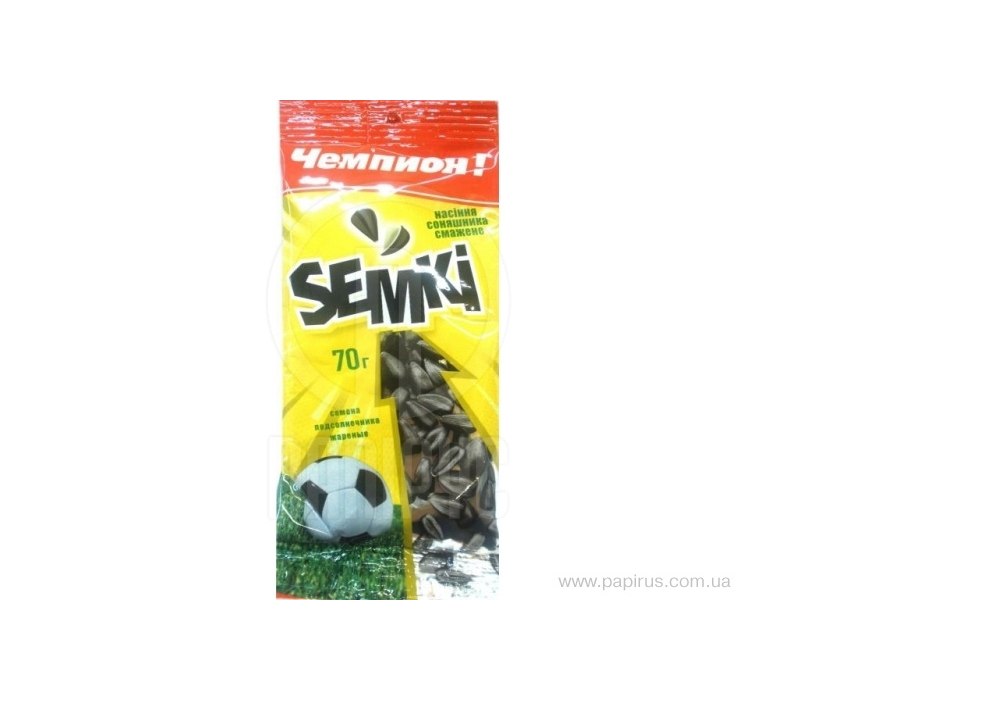 Купить Семечки Semki подсолнуха жареные 70г - ПАПИРУС