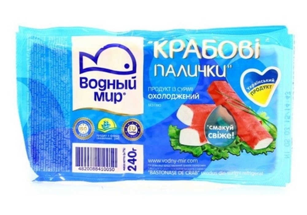 Купить Крабовые палочки Водный мир охлажденные, 240 гр - ПАПИРУС