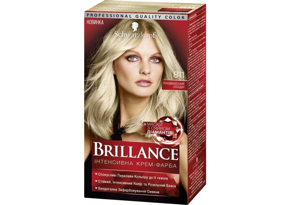 Купить Крем-краска для волос Brillance 811 Скандинавский блондин 142,5 ...