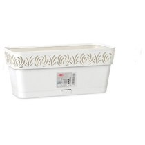 Купить 88701 Горщик балкон.прямокут.OPERA Gaia 30x13x12см,сірий/білий ...